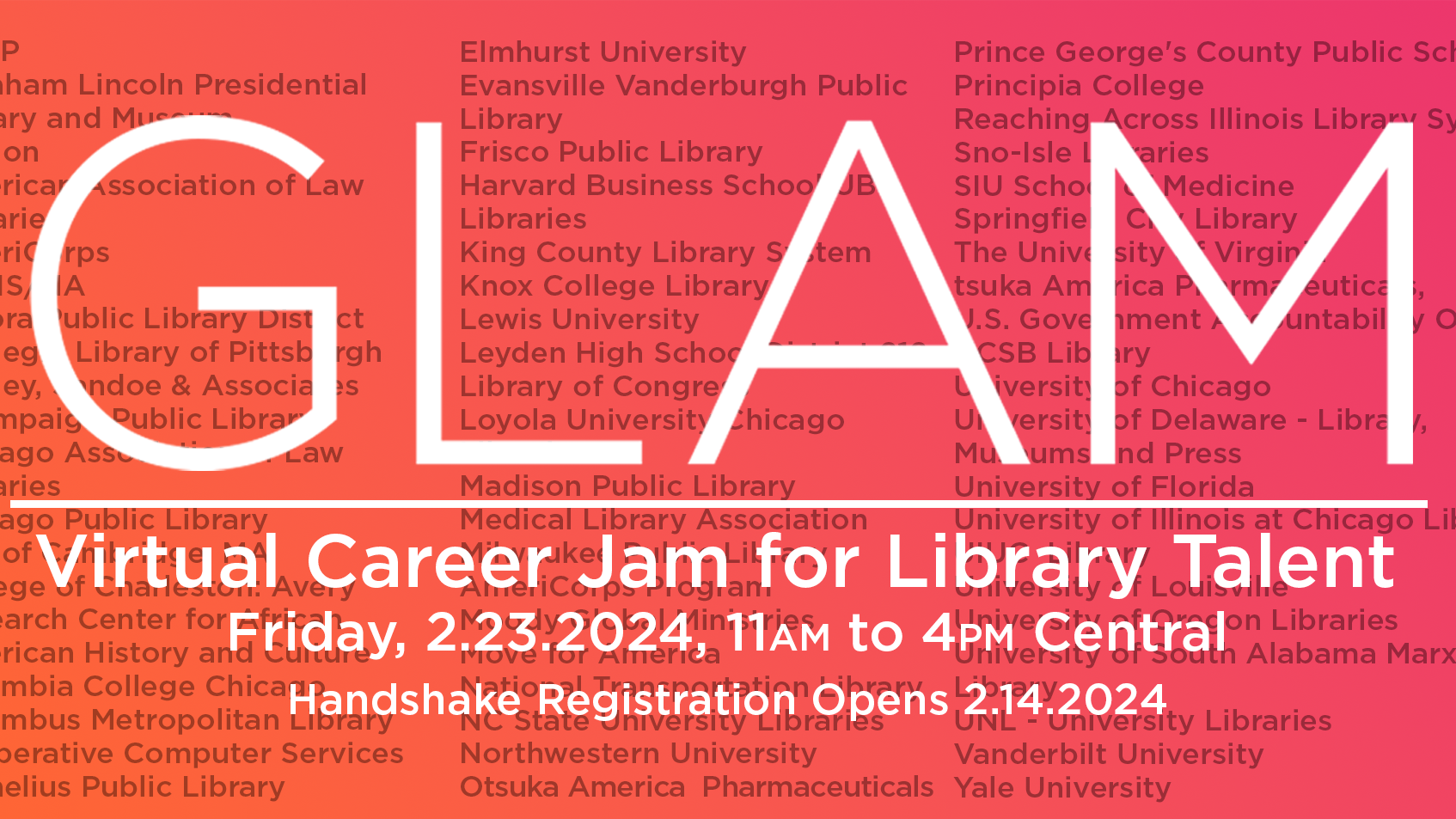 GLAM Virtual Career Jam | School of Information Sciences